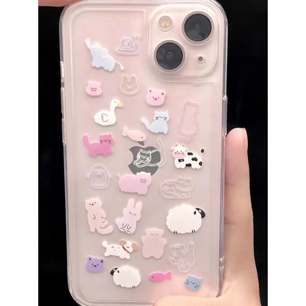 Ốp Điện Thoại Mềm Trong Suốt In Hình Thú Hoạt Hình Graffiti Cho Apple ...