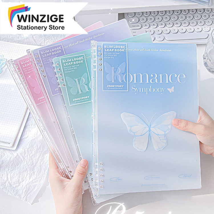 Winzige Binder B5 sổ còng cute sổ tay kẻ ngang caro sổ klong loose leaf ...