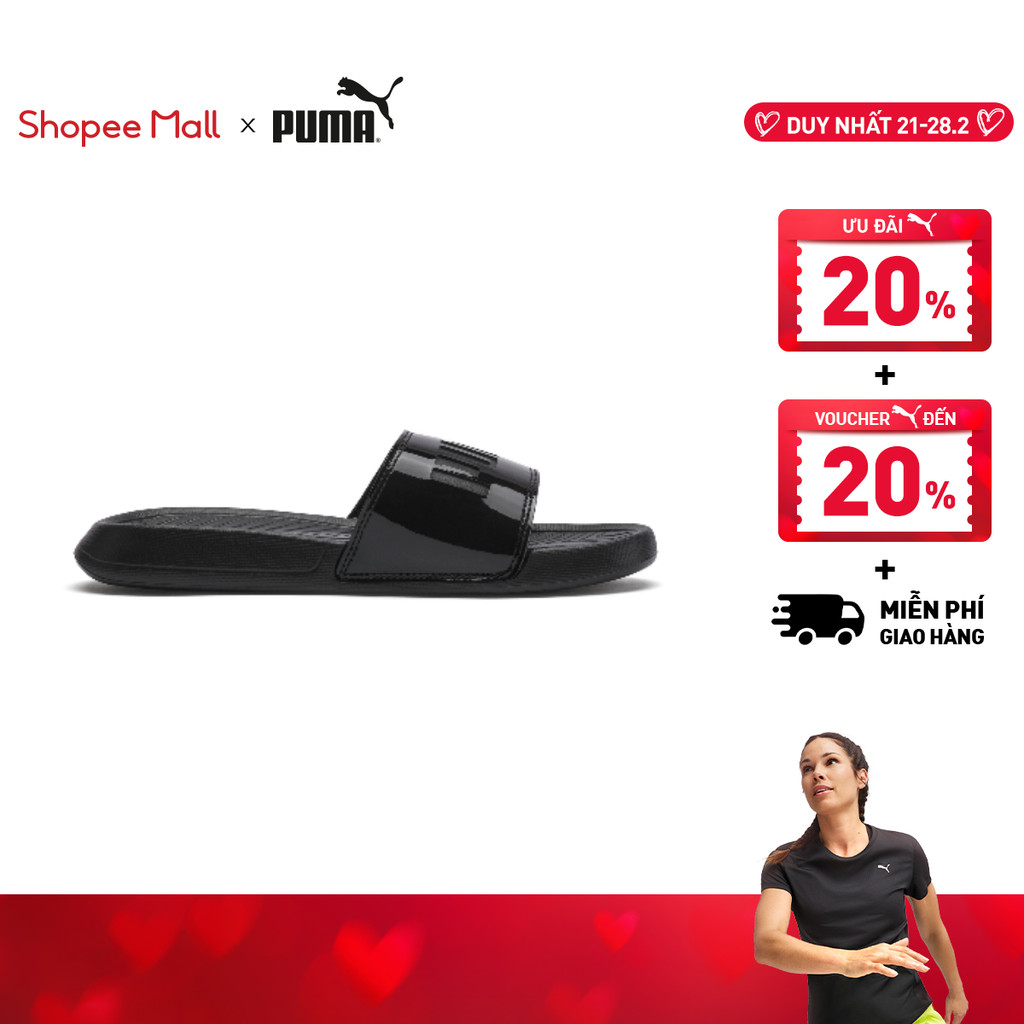 Dép Thời Trang PUMA Nữ Popcat Patent WNS Màu Đen | Shopee Việt Nam
