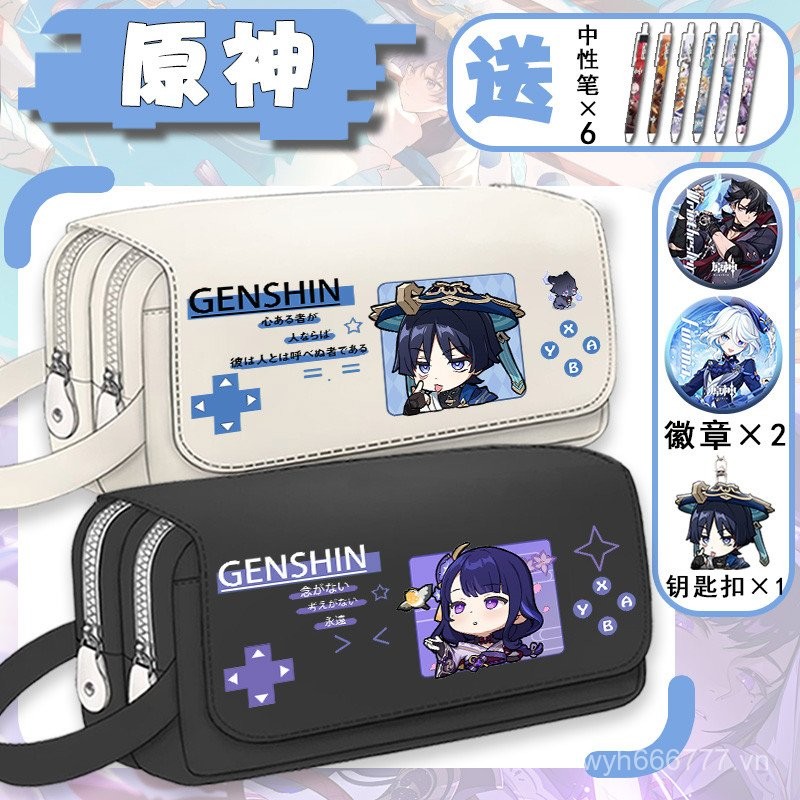 Hộp đựng bút Genshin Impact Anime Kazuha Xiao cho bé gái trường tiểu ...