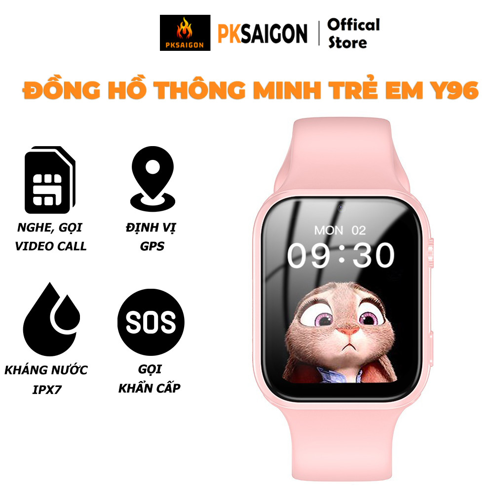 Đồng Hồ Trẻ Em Y96 Nghe Gọi Video Nhắn Tin Định Vị Có Tiếng Việt Chống ...