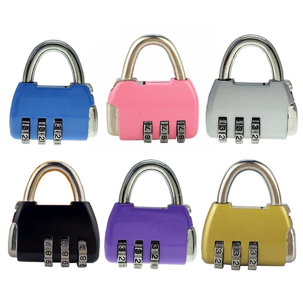 Coo Padlock 3 Digit Combination Lock Security Heavy Duty Zinc Alloy ...