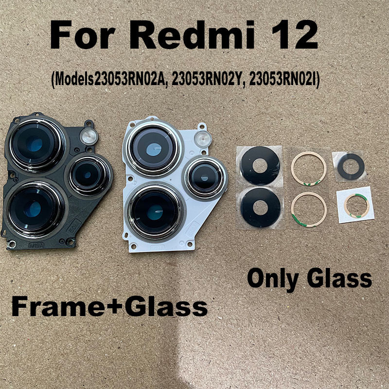 1 Chiếc Cho Xiaomi Redmi 12 Mặt Sau Ống Kính Camera Phía Sau Kính Có ...