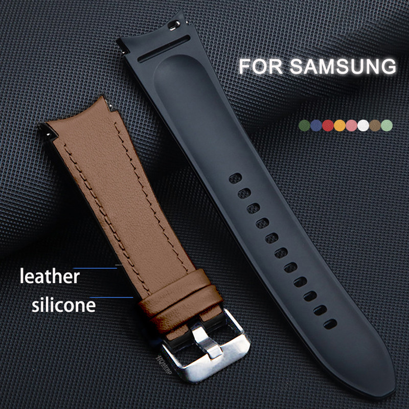 Dây đeo đồng hồ bằng da silicon cho Samsung Galaxy Watch 6 5 4 Vòng đeo ...