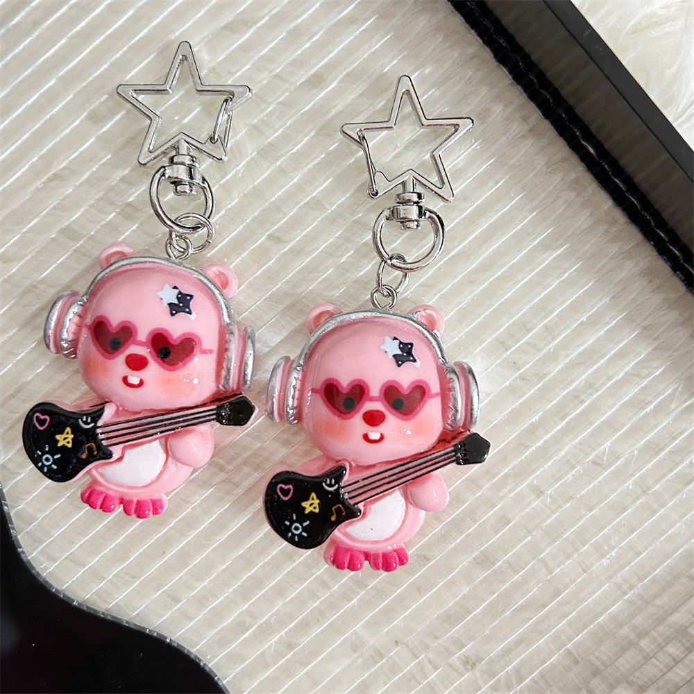 Đa Năng Loppy Móc Chìa Khóa Beaver Mặt Dây Chuyền Lấp Lánh Mát Dễ ...