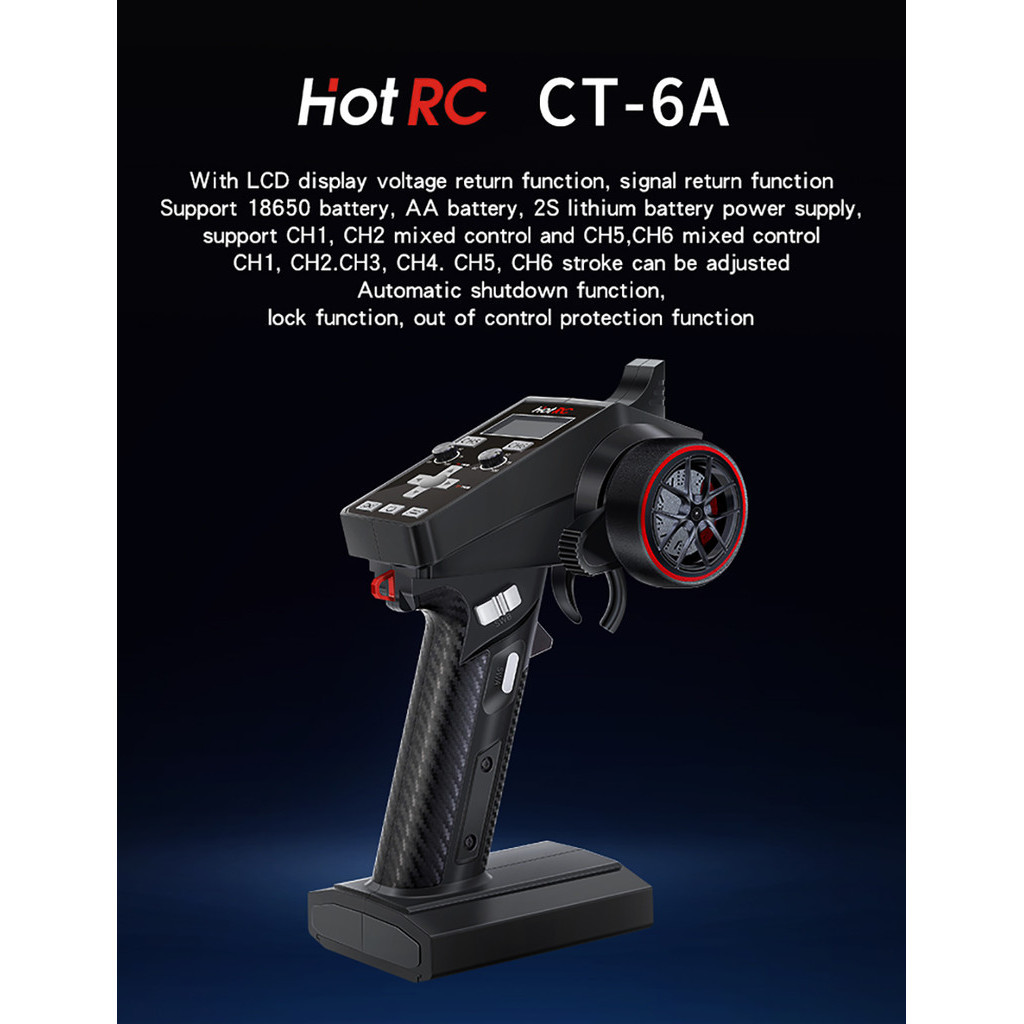 Bộ phát HotRC CT-6A CT-8A DS600 2.4GHz Hệ thống vô tuyến Bộ điều khiển từ xa với F-06A F-08A Bộ ...