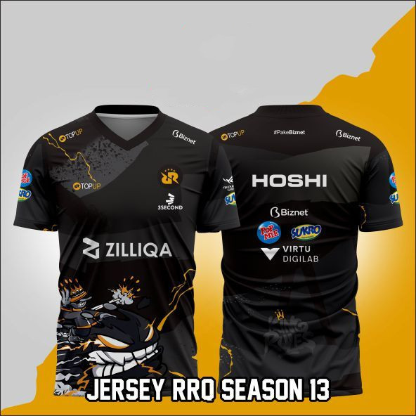 Rrq Mpl Mới Nhất SEASON 13 JERSEY Cổ Tròn. 2024 Áo thun cổ chữ O S13 ...