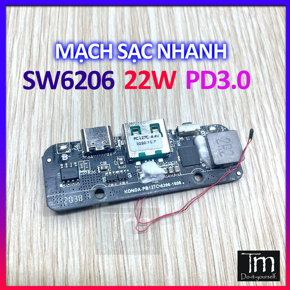 Mạch Sạc Dự Phòng Sạc Nhanh QC3.0 PD3.0 SW6206 22W | Shopee Việt Nam