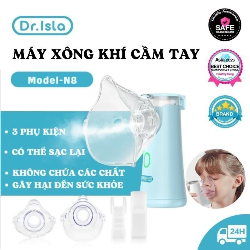 Máy xông khí dung hỗ trợ hô hấp cầm tay thương hiệu Dr. Isla Model N8 | Shopee Việt Nam