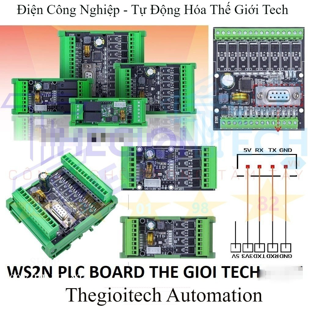 Tốt Board Mạch lập trình PLC Mitsubishi WS2N FX2N-10MR FX2N 6MR (Relay ...