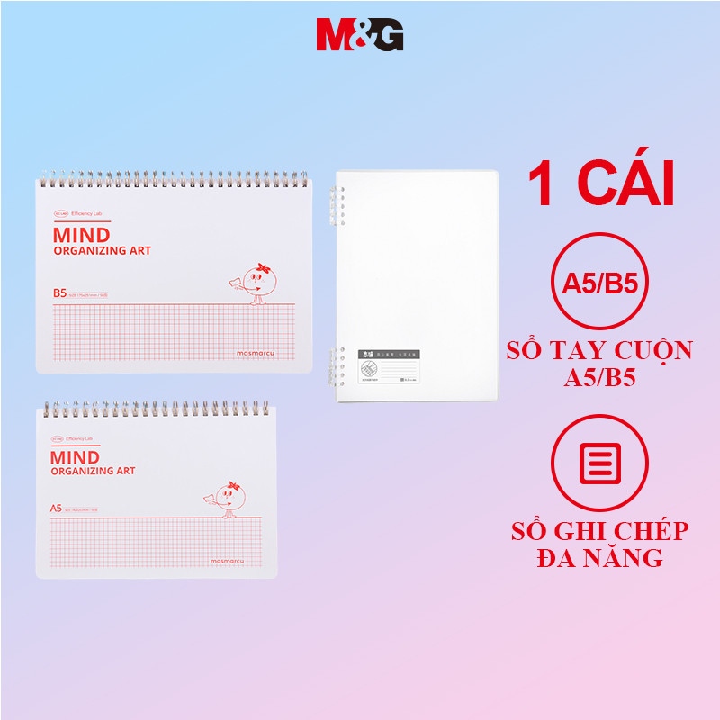 M&G Sổ còng bìa sổ còng Masmarcu Notebook Kết Hợp Bộ Lưới Cornell Trang ...