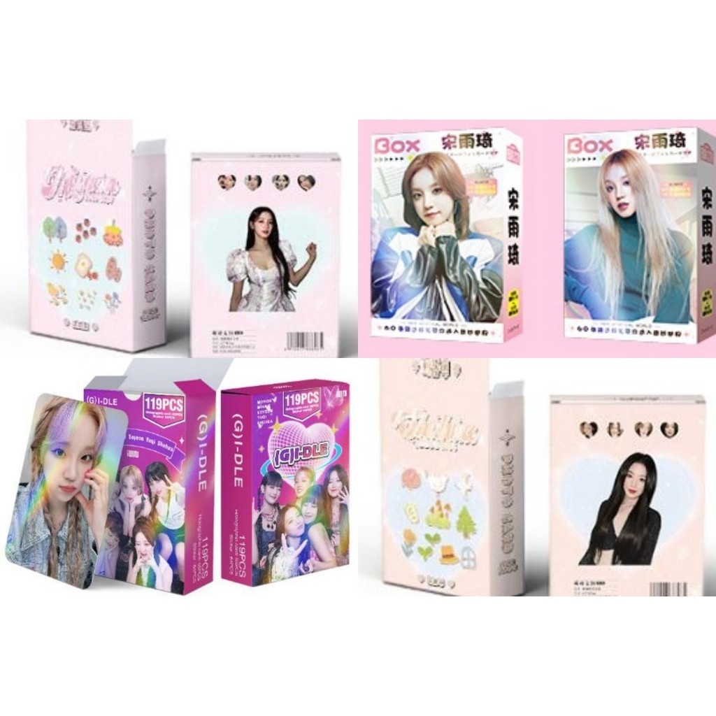 50-119pcs (G)I-DLE Hologram Laser LOMO cards 2024 Season's Greetings ...