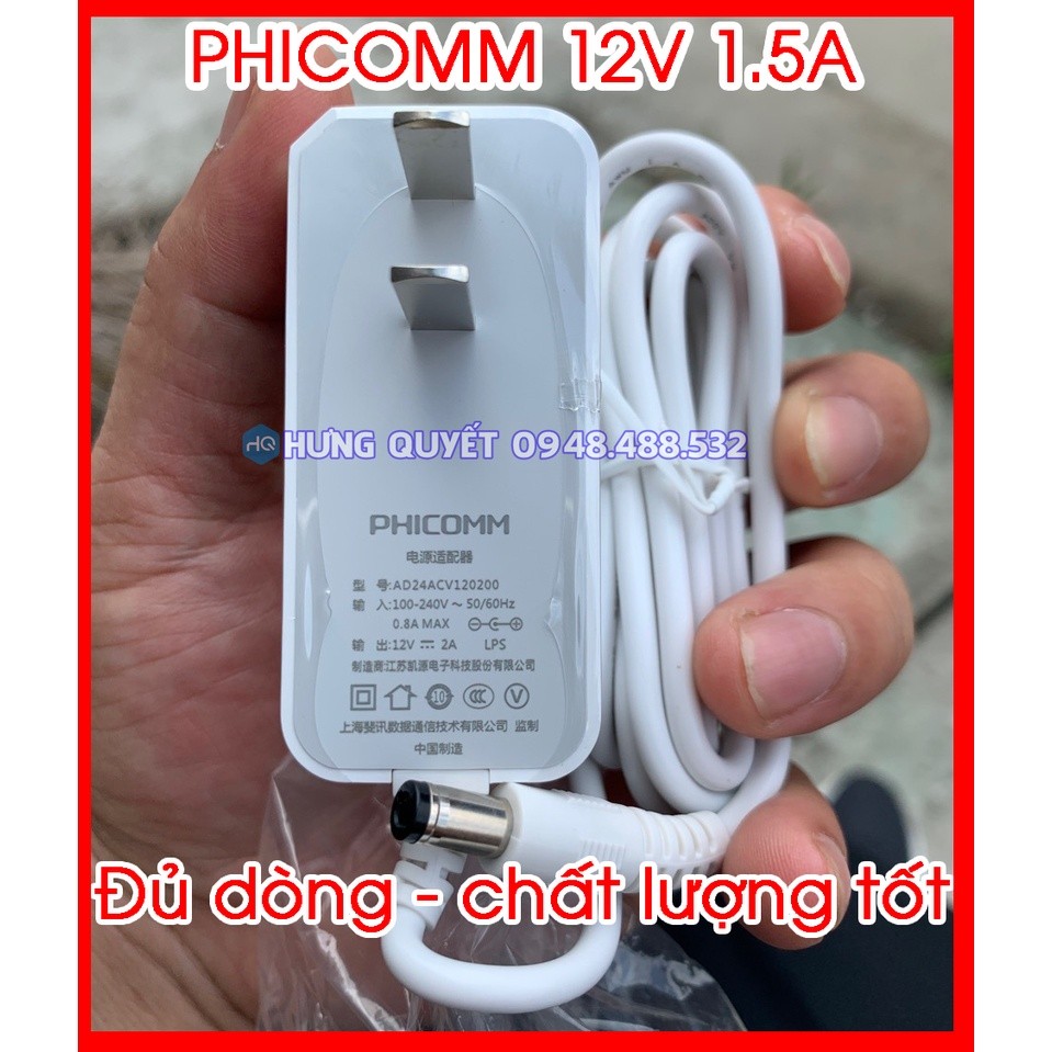 Nguồn PHICOMM 12V 1.5A adapter PHICOMM 12V 1.5A chất lượng đảm bảo đủ ...