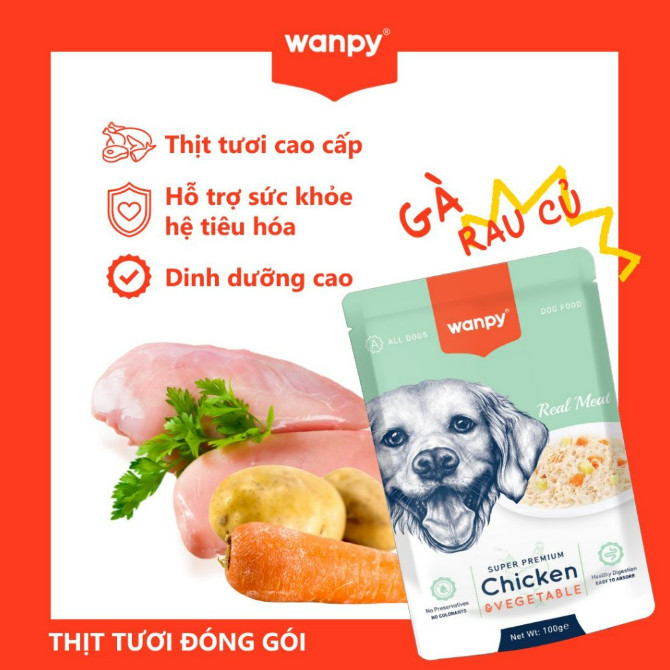 [Wanpy Dog] Pate Cho Chó Wanpy Super Premium Gói 100gr | Shopee Việt Nam