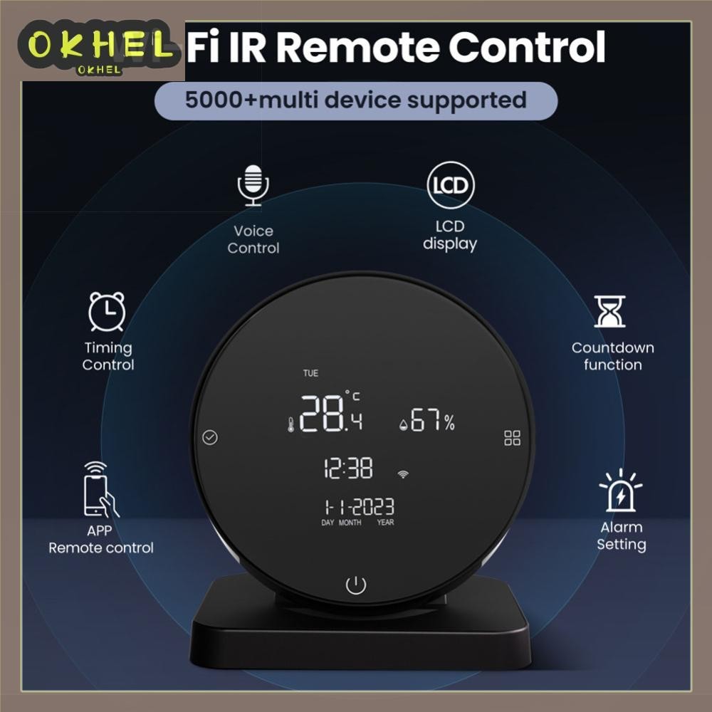 [Okhello.vn] Nhiệt kế đo độ ẩm WiFi Tuya Độ sáng màn hình có thể điều ...