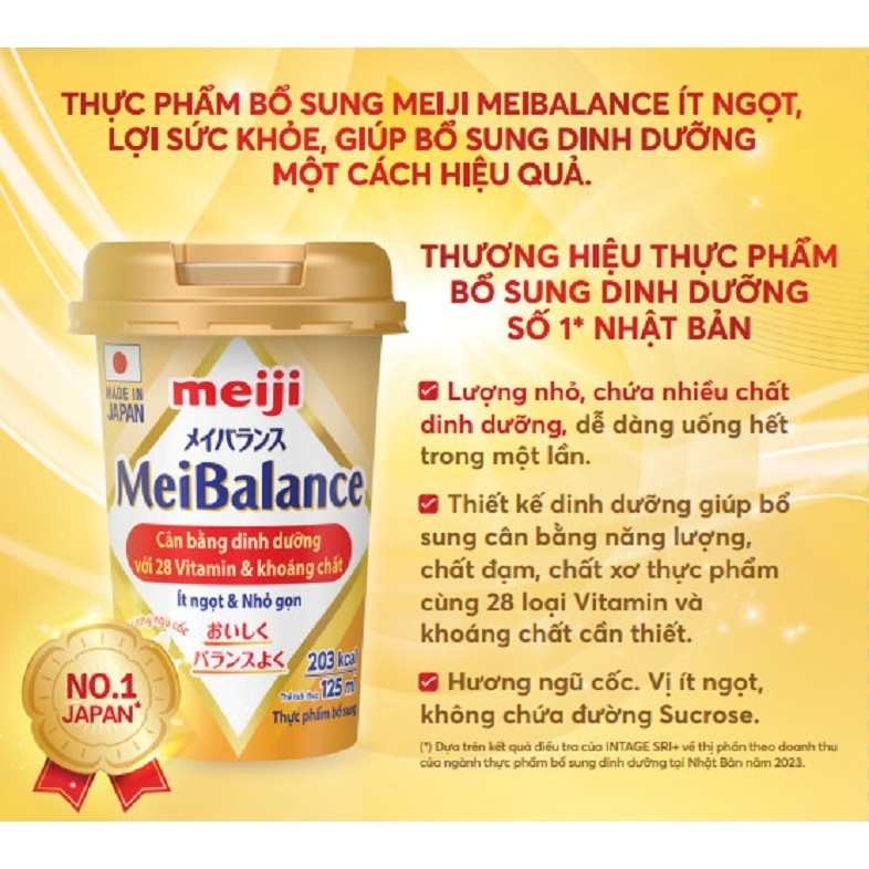 Sữa pha sẵn bổ sung Meiji MeiBalance 125ml | Shopee Việt Nam
