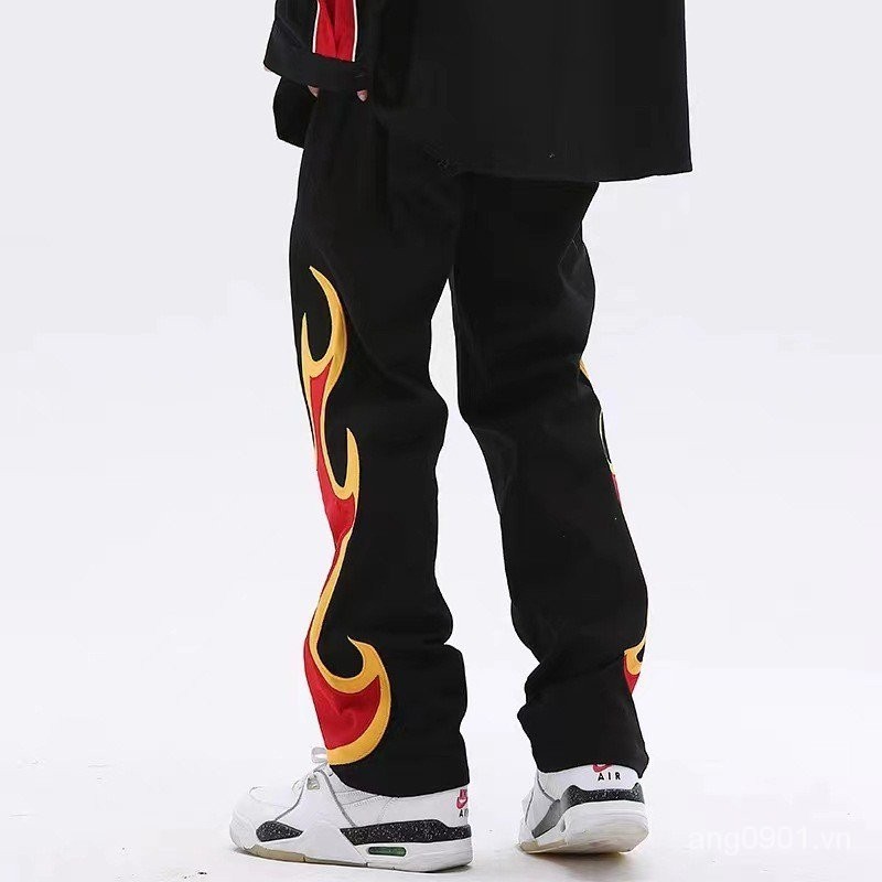 Swag American Street Flame In Hip Hop hiphop Độc Đáo Thẳng Phù Hợp Với ...