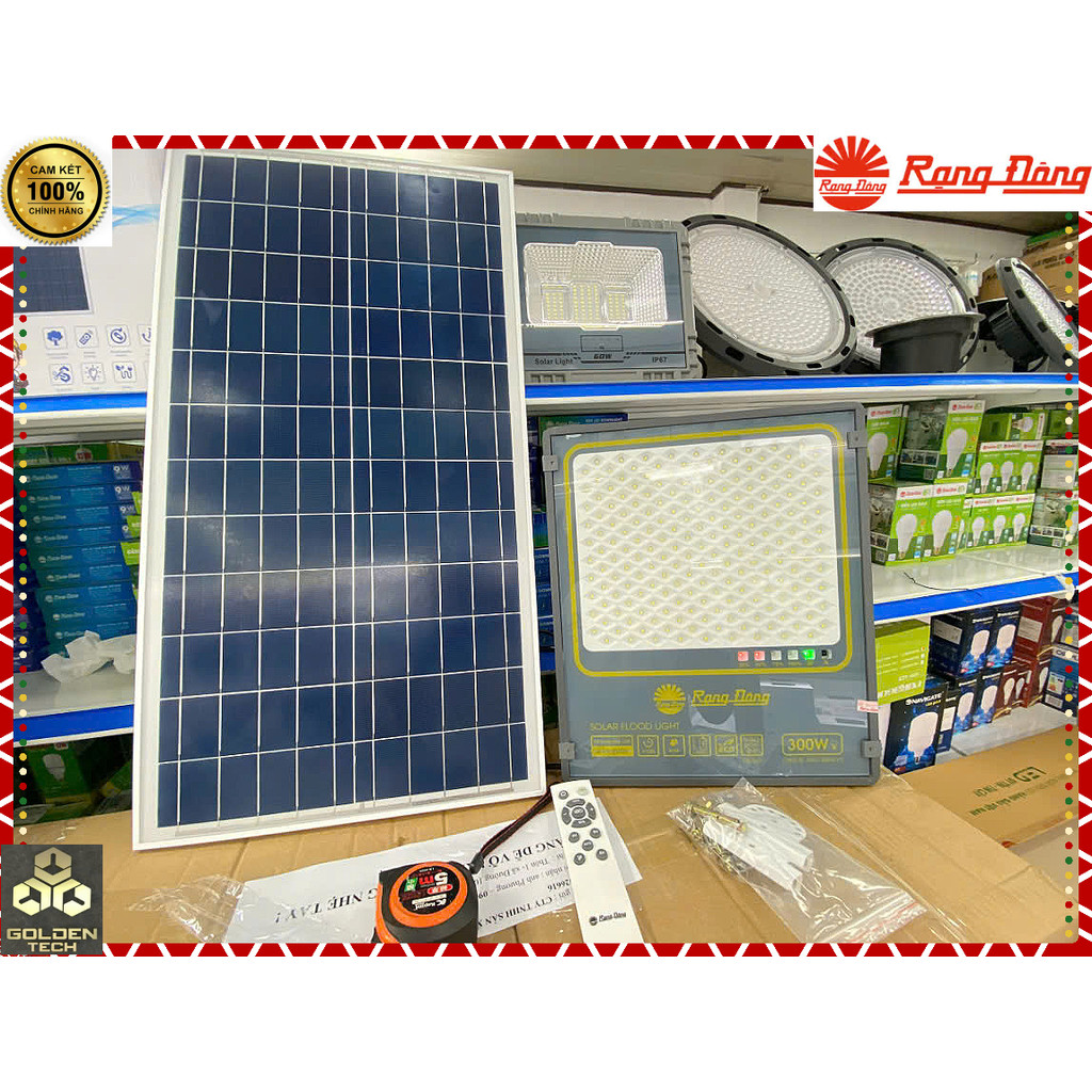(Chính hãng) Đèn Led chiếu pha Năng Lượng Mặt Trời 200W-300W Rạng Đông Phiên Bản Mới CP03.SL.RAD ...