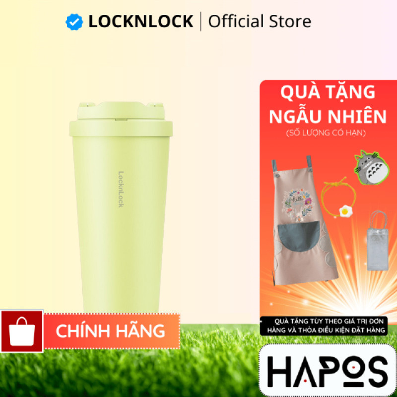 Ly giữ nhiệt LocknLock chính hãng 550ml Inox 316L nắp 1 chạm LHC3249 - HAPOS BEAR | Shopee Việt Nam