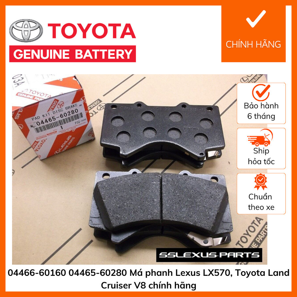 [Chính Hãng] Má phanh trước và sau Toyota Vios, Altis, Camry, Fortuner ...