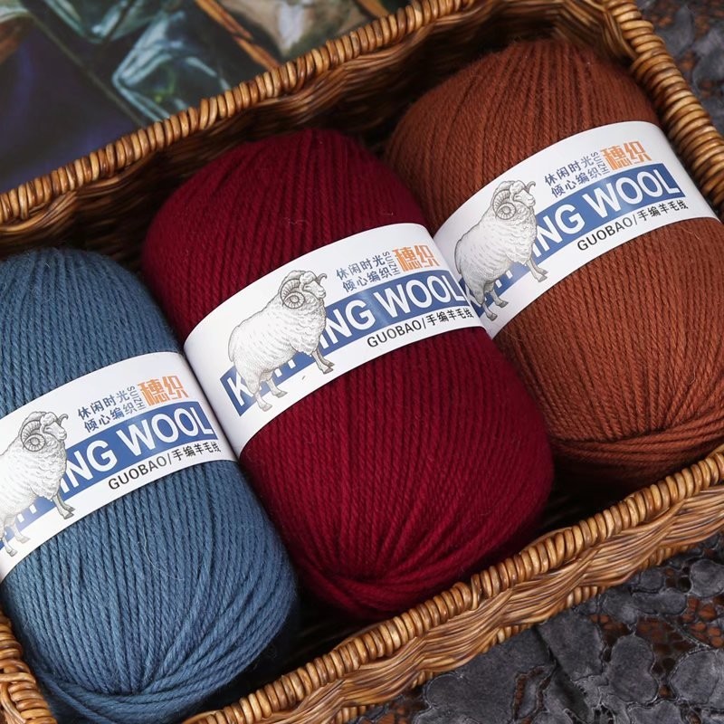 50g / cuộn Sợi Len 4 Sợi 2.5mm Sợi Len Dệt Kim Dày Sợi Cho DIY Handmade ...