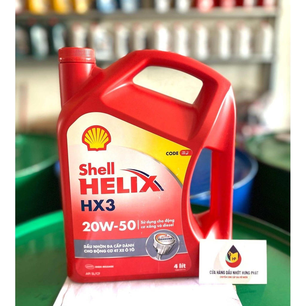 Nhớt SHELL HELIX HX3 20w50 SL/CF 4L | Shopee Việt Nam
