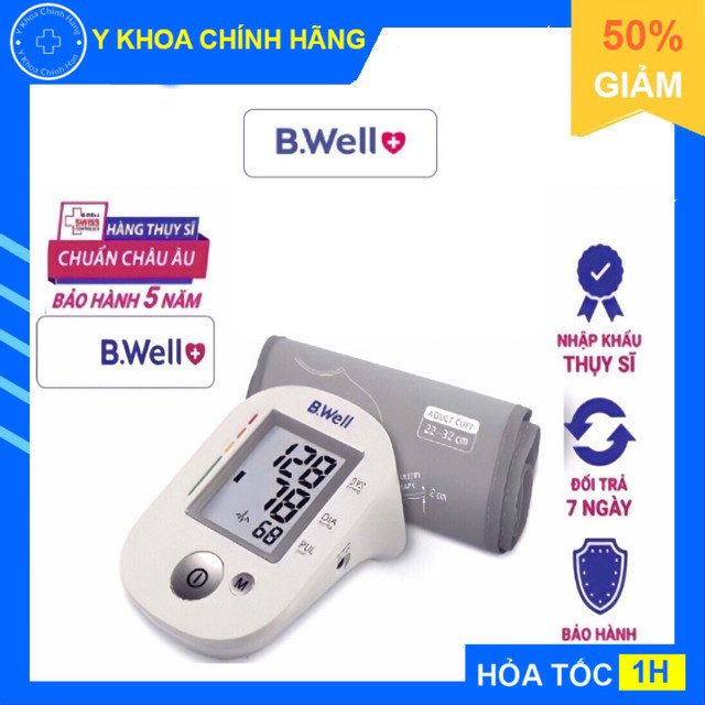 BWell Pro35- Máy đo huyết áp điển tử bắp tay B.Well PRO-35 (Nhập khẩu từ Thụy Sĩ- Bảo hành 5 năm ...