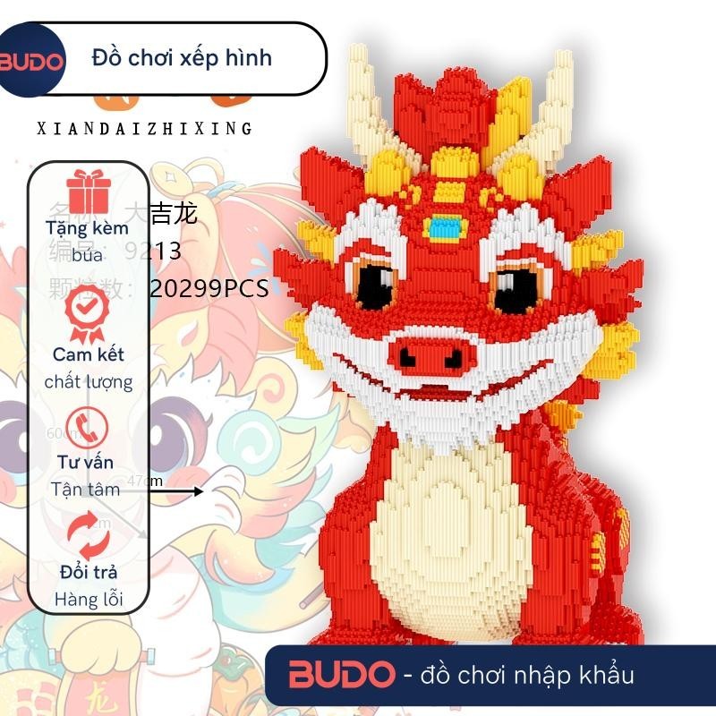 rồng đỏ kỳ lân 60cm 80cm 83cm 70cm (TẶNG BÚA+KEO) BUDO rồng năm mới bính thìn 2024 cỡ lớn đồ ...