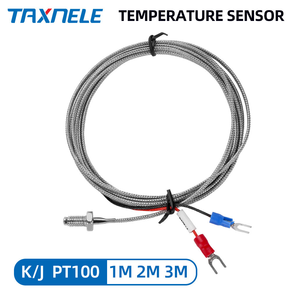400 800 độ M6 Vít K J PT100 1M 2M 3M Cáp RTD Lò Nhiệt Điện Cảm Biến Nhiệt Độ Công Nghiệp Điều ...