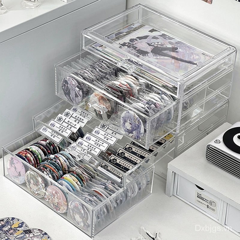 20Acrylic Bar Hawk Hàng Hóa Kệ Trong Suốt Ngăn Kéo Huy Hiệu Thẻ Hiển Thị Sổ Tay Hộp Bảo Quản ...