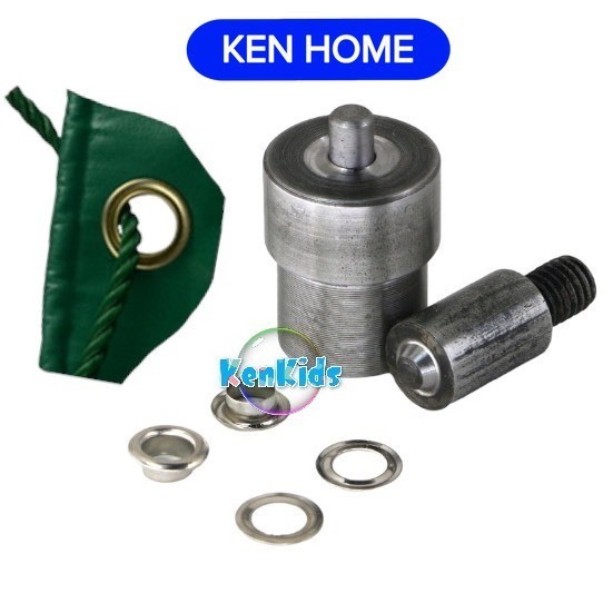 [HỎA TỐC] Bộ cối đóng khoen ore cho máy đóng khuy bạt , khuôn dập khoen oze mắt cáo - 1 bộ KEN ...