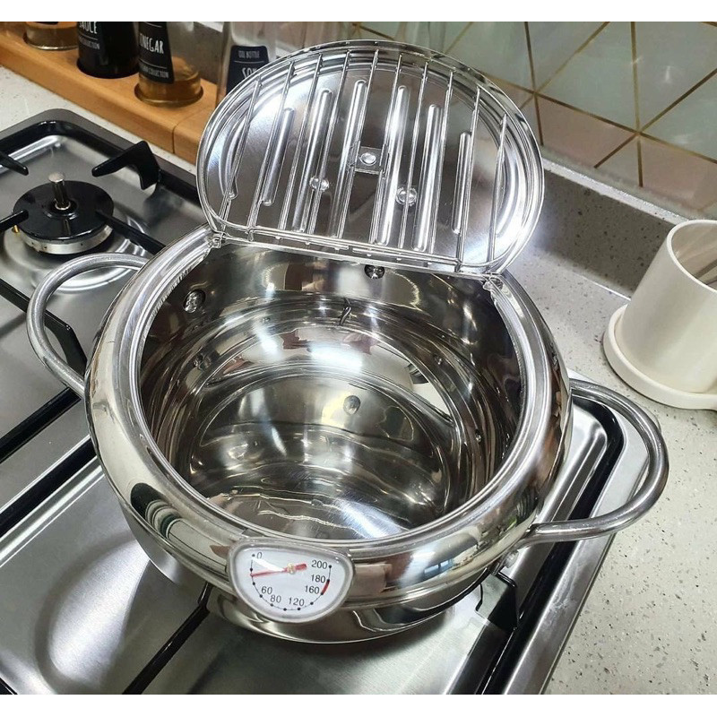 Nồi chiên ngập dầu Casani Fryer Pot 2.2 - 3.3L kèm đồng hồ đo nhiệt ...