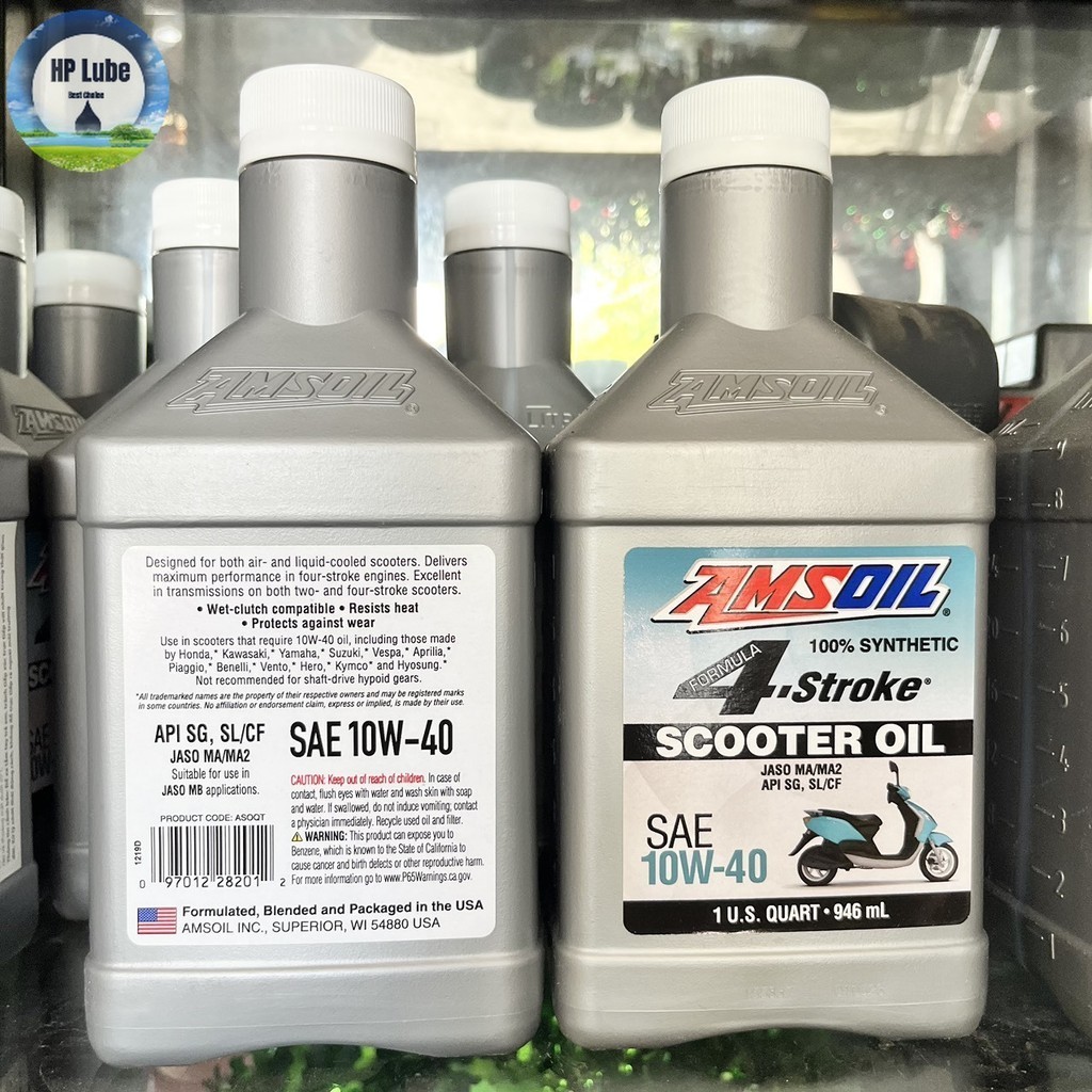 Nhớt Amsoil Xe Tay Ga Full Synthetic Scooter 10w40 946ml- Cam Kết Chính ...