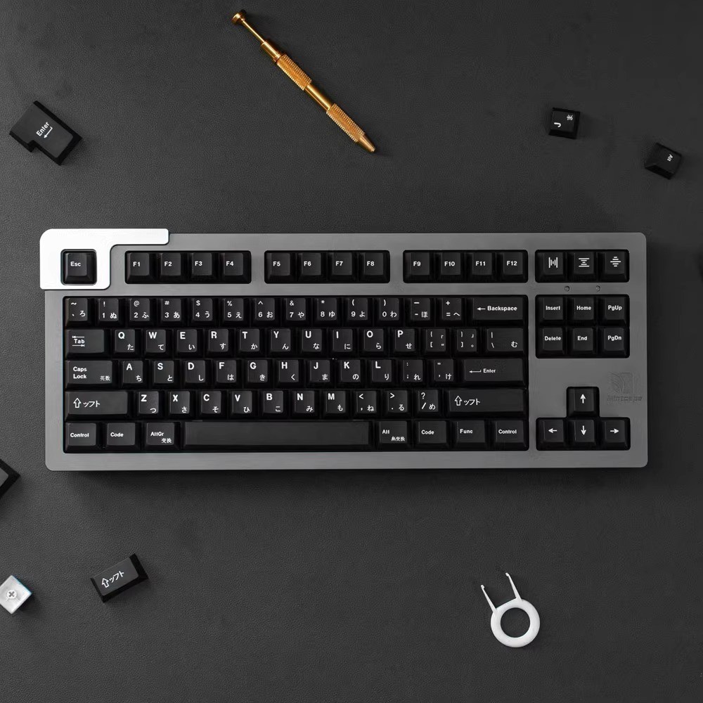 129 Phím GMK Chủ nghĩa tối giản màu đen Nhật Bản WOB Keycaps PBT Cherry ...