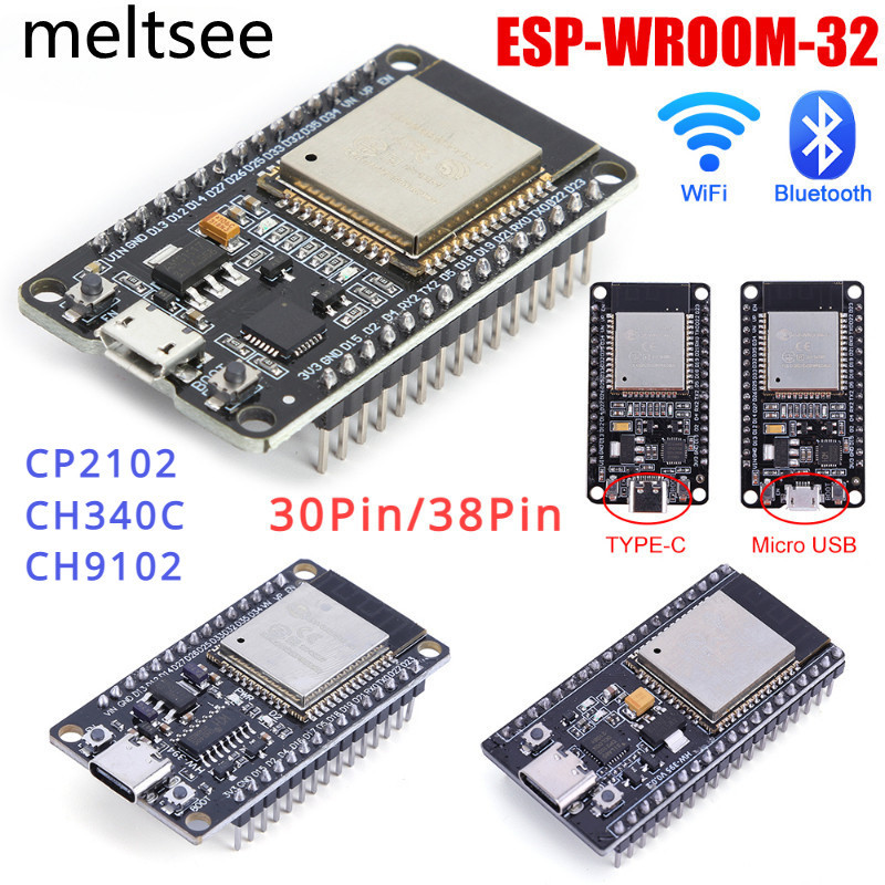Bảng phát triển ESP32 TYPE-C USB MICRO USB CP2102 CH9102X CH340C WiFi + Bluetooth Công suất siêu ...