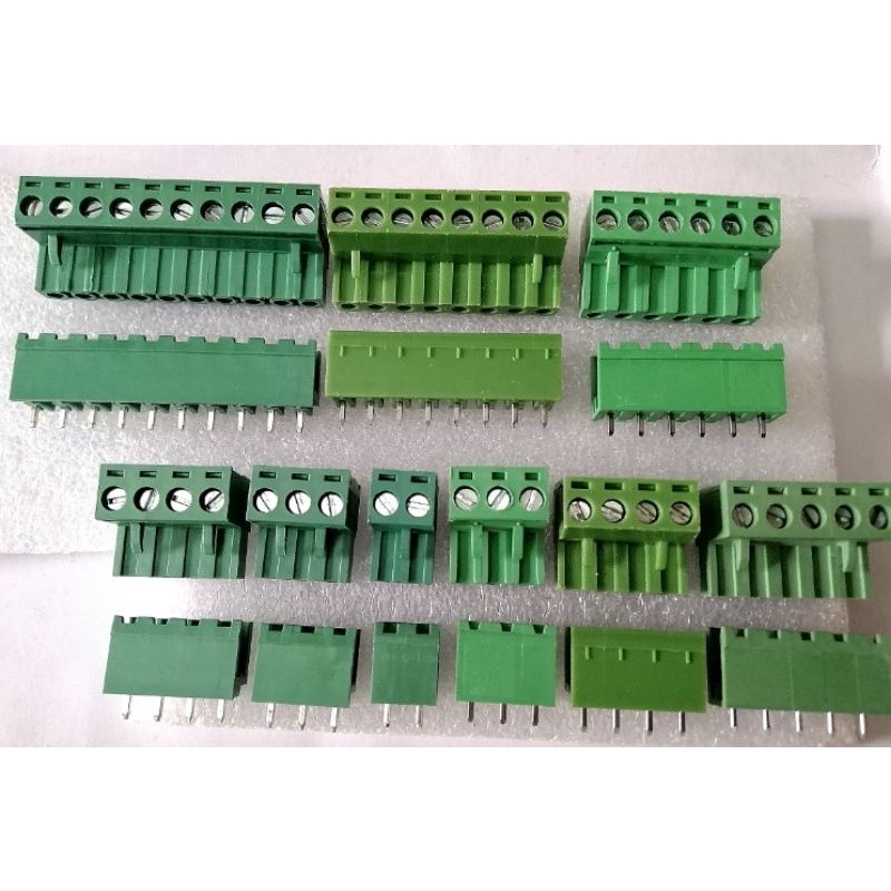 Jack Domino Cọc nguồn cầu đấu xanh 5.08 Pluggable Terminal Block 5.08mm 2P 3P 4P 5P 6P 7P 8P 9P ...