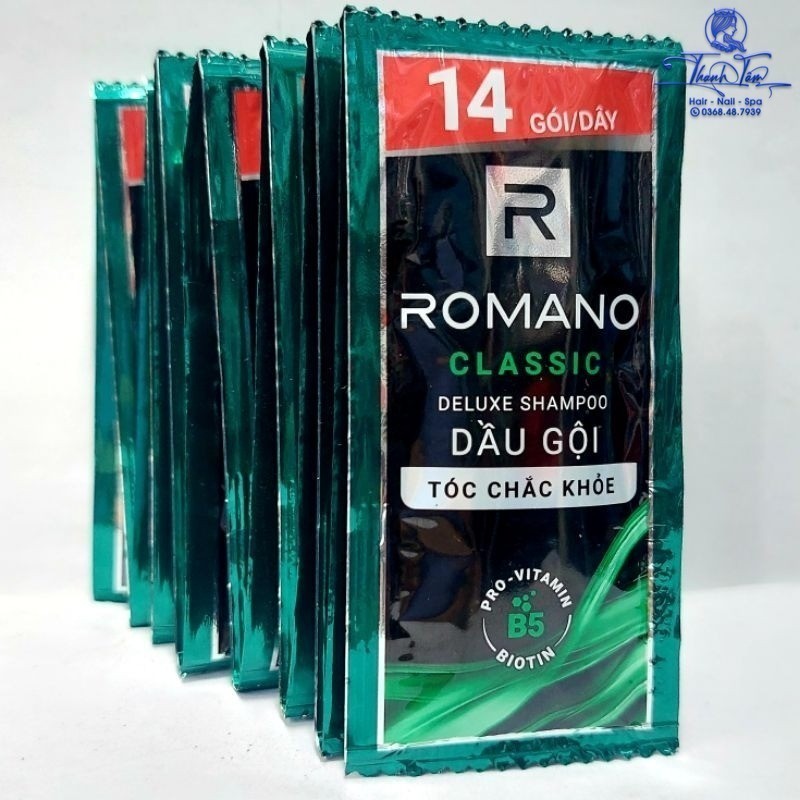 [1 Gói] - Dây dầu gội nam Romano Classic Deluxe Shampoo 5gr T | Shopee ...