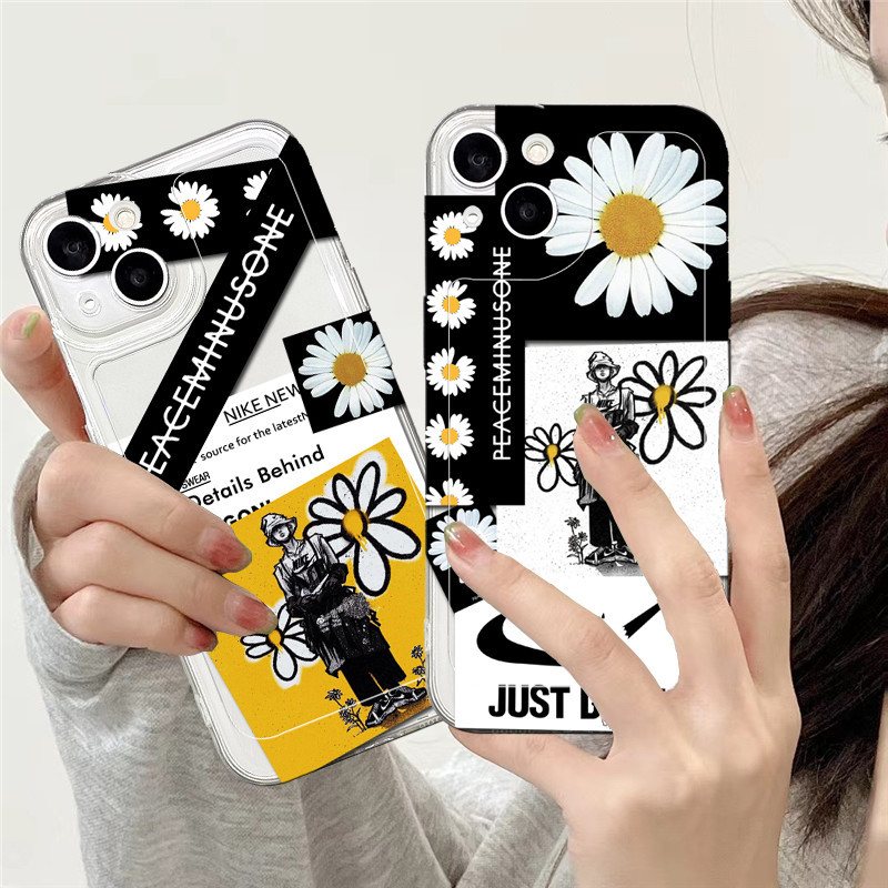 Ốp lưng trong suốt thời trang G-Dragon Daisy cho IPhone 16 15 14 13 12 ...
