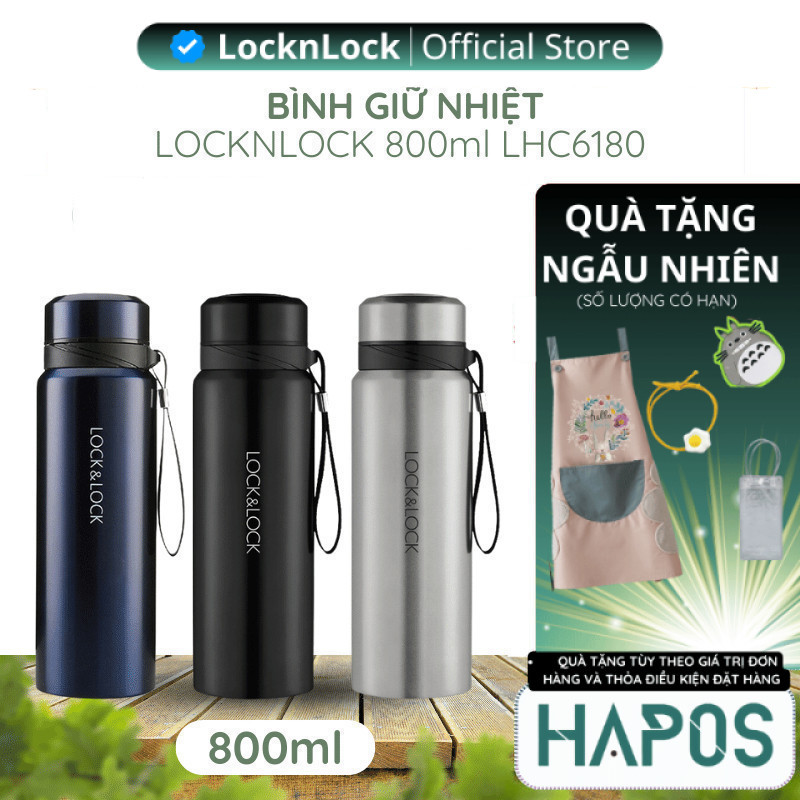Bình giữ nhiệt LocknLock LHC6180 800ml Chính hãng, có lưới lọc trà, giữ ...