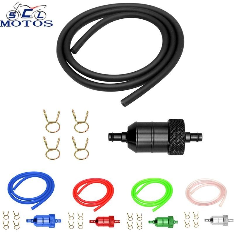 Fuel Oil Pipe + Clip Motorcycle Parts Motorcycle Glass Fuel Filter ...