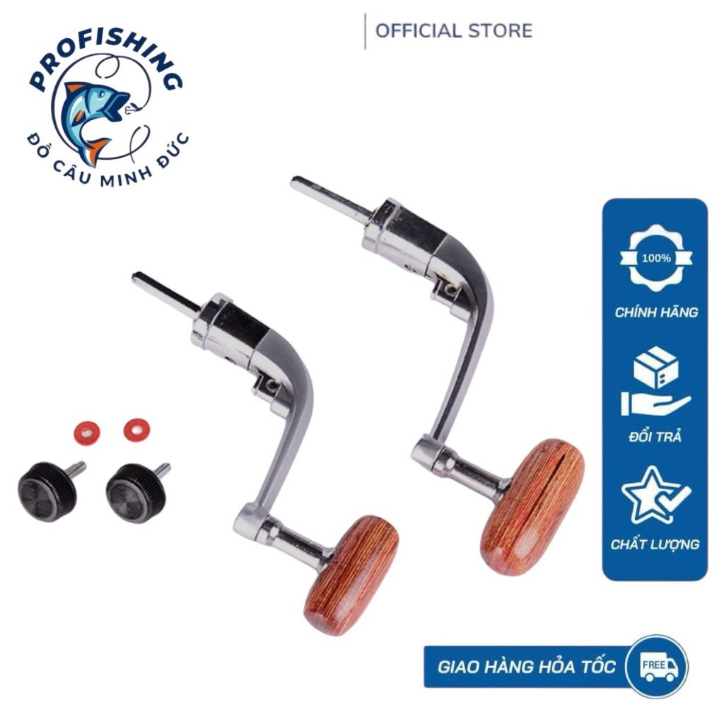 Tay quay máy câu cá núm gỗ,máy đứng câu cá | Shopee Việt Nam