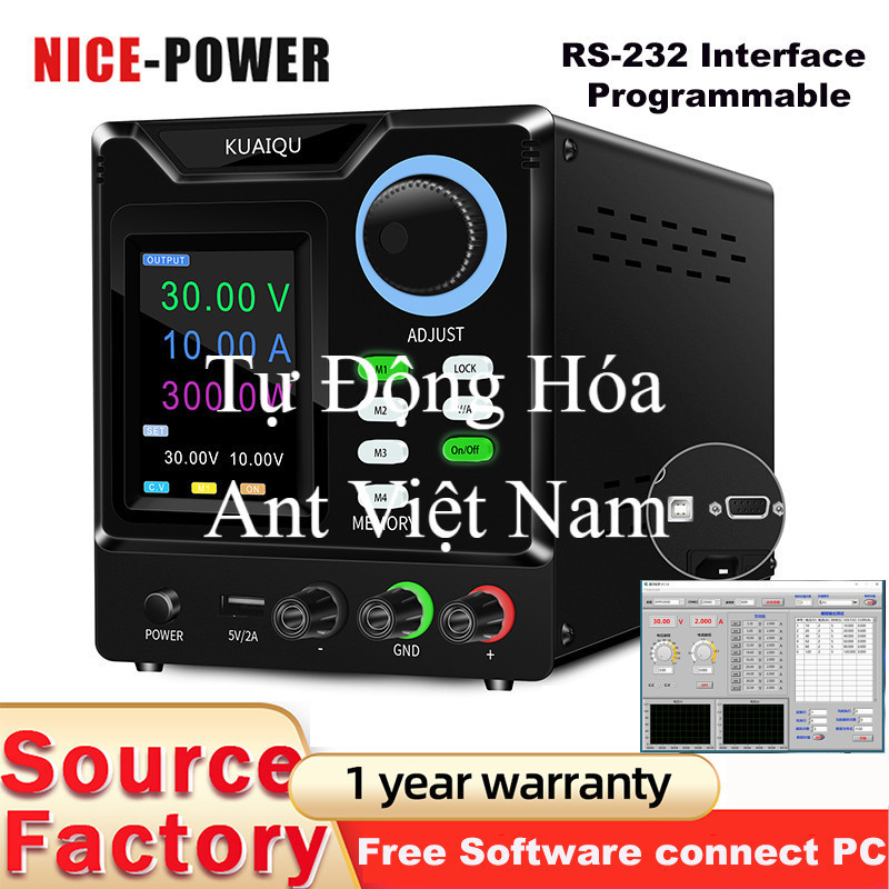 RS-232 Communication Programmable Power Supply Software Connect ...