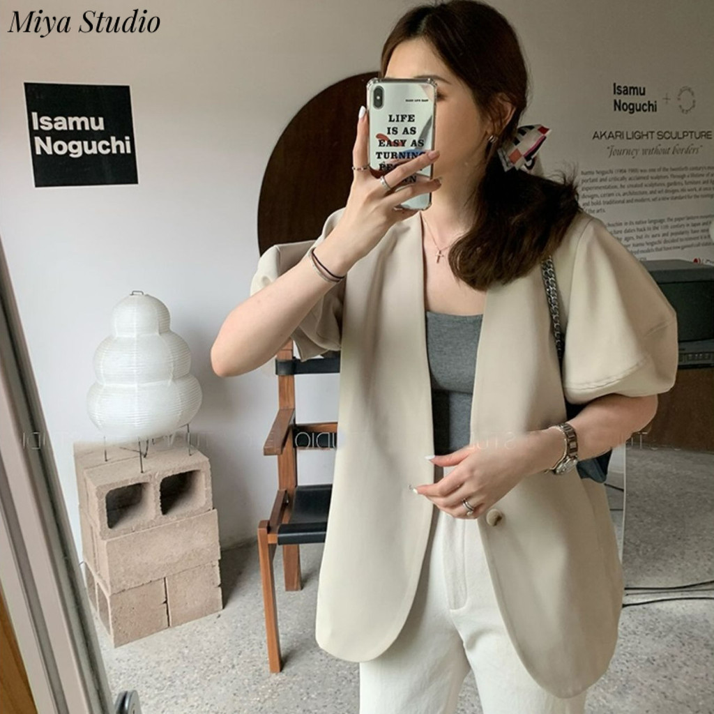 Miya Studio áo khoác nữ blazer áo blazer nữ chic INS Thời trang cổ xưa WXW2410PYP 5Z240129 ...