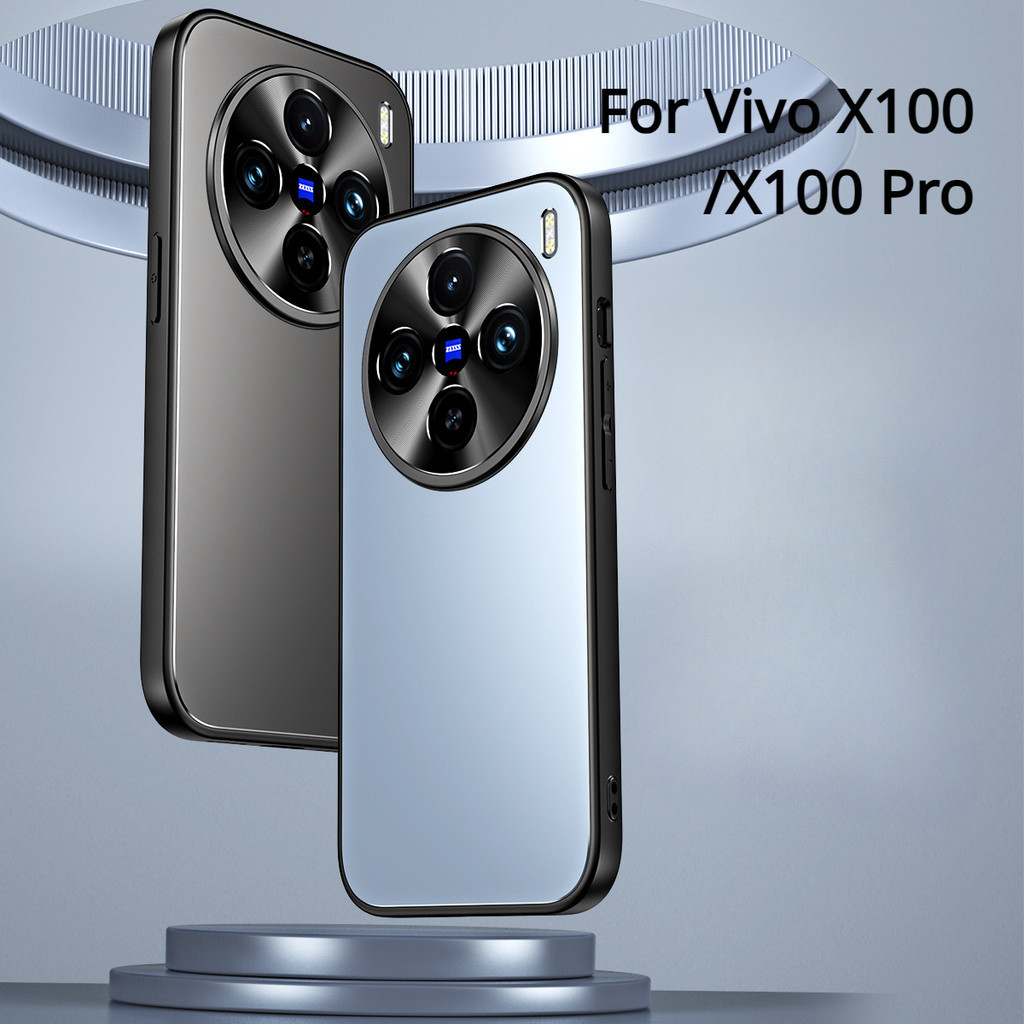 Mạ Polar Light Hard PC Case cho Vivo X100 Pro Ống kính kim loại Vỏ điện ...