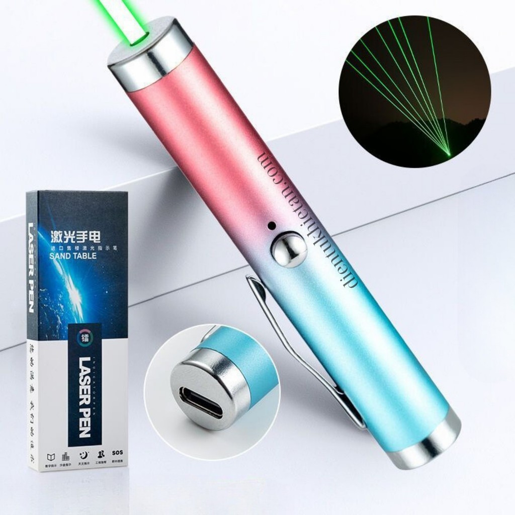 Bút Laze Laser Mini Sạc Type Tia Xanh Lá Vỏ Đỏ - Xanh 2024 | Shopee ...