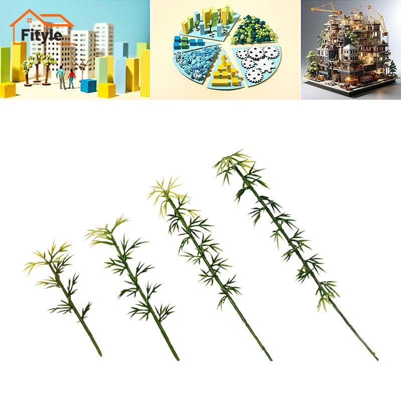 100x Mẫu Cây Tre Thu Nhỏ, Vật Trang Trí Nhân Tạo, Cây Kiến Trúc Mini ...