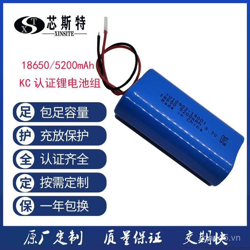 Pin Lithium 18650 Bộ Pin Kép Song Song 5200mAh Dung Lượng Cao 3.7V NMC ...