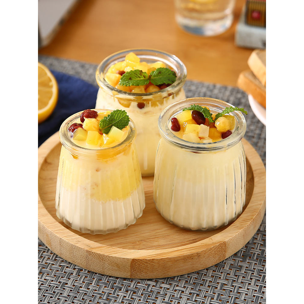 ♞Pudding Chai Mousse Cốc Thủy Tinh Pudding Cốc Sữa Chua Chai Thủy Tinh ...