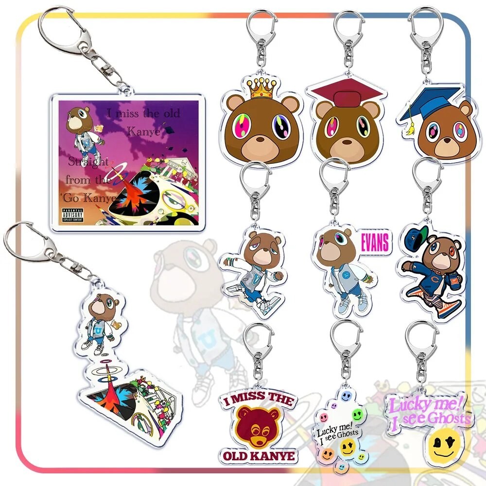 Móc khóa Rapper Kanye YE Heartbreak Again Christmas Gifts a01 Phụ kiện ...