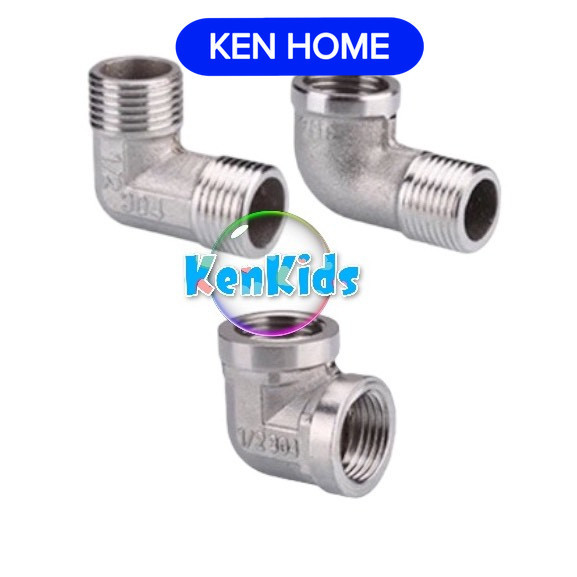 [HỎA TỐC] Co 21 inox ren trong ren ngoài , phụ kiện co inox răng 21 ...